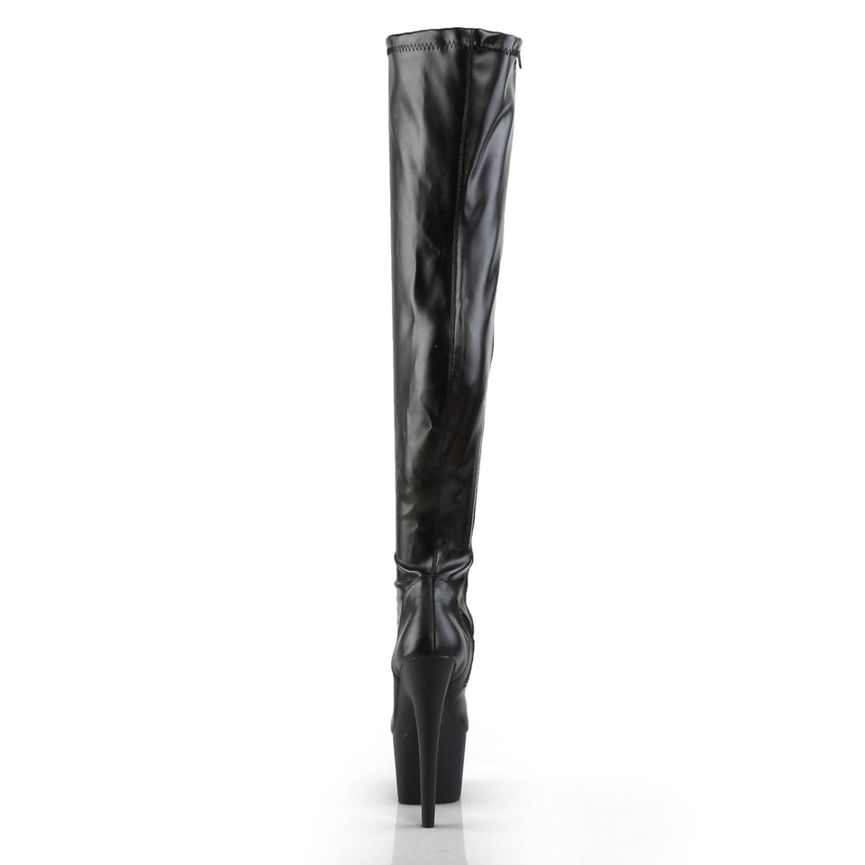 Pleaser Adore-3000 in Black Vegan Leather/Black – Pleaser Shoes