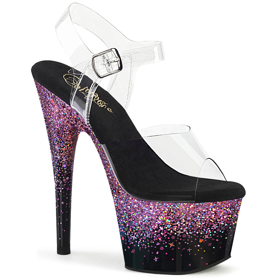 Pleaser Adore-708SS in Clear/Purple – Pleaser Shoes