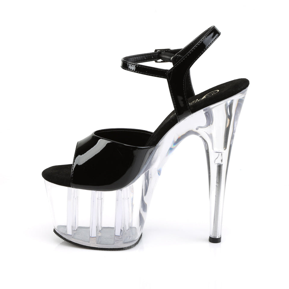 Pleaser Adore-709 in Black/Clear – Pleaser Shoes