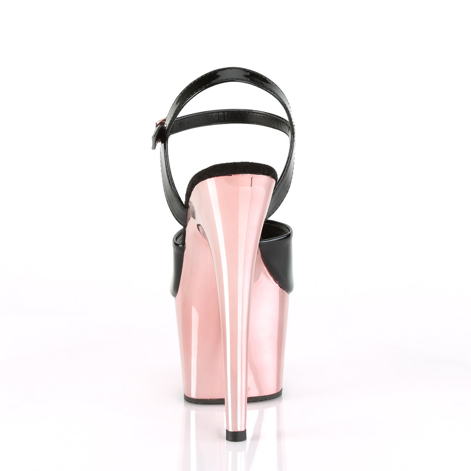 Pleaser Adore-709 in Black/Rose Gold – Pleaser Shoes