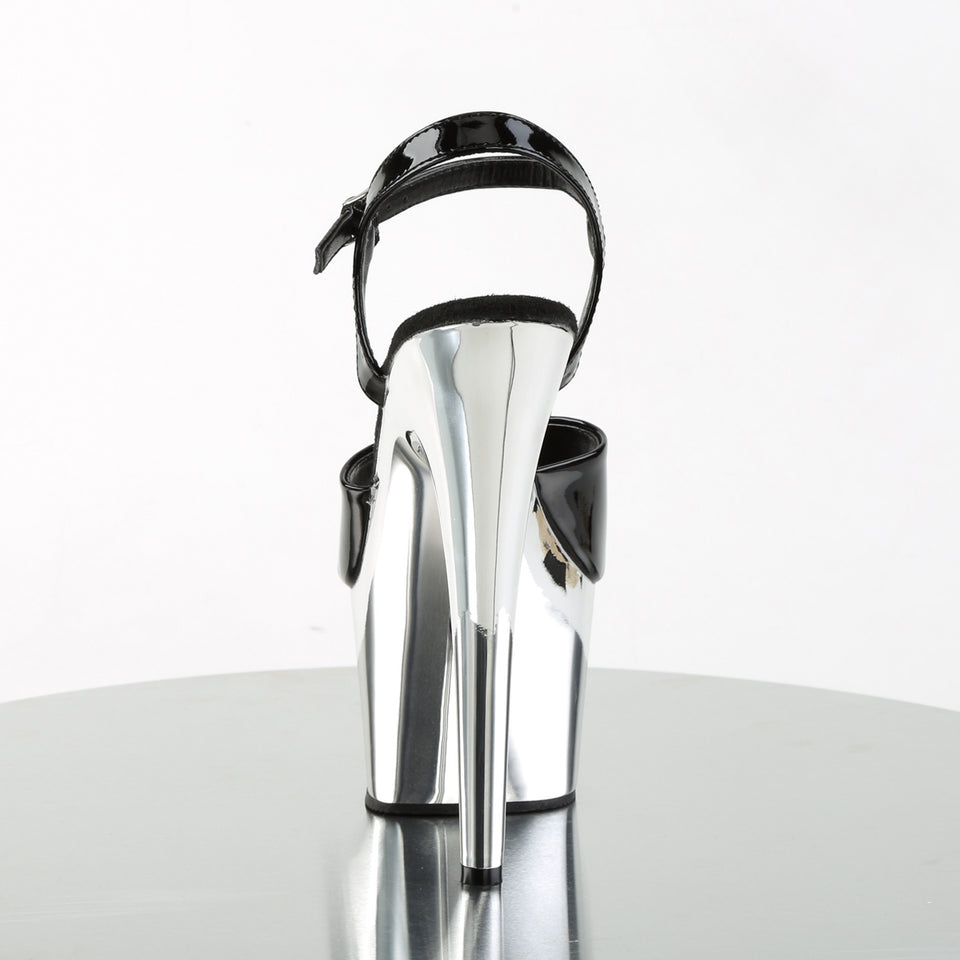 Pleaser Adore-709 in Black/Silver Chrome – Pleaser Shoes