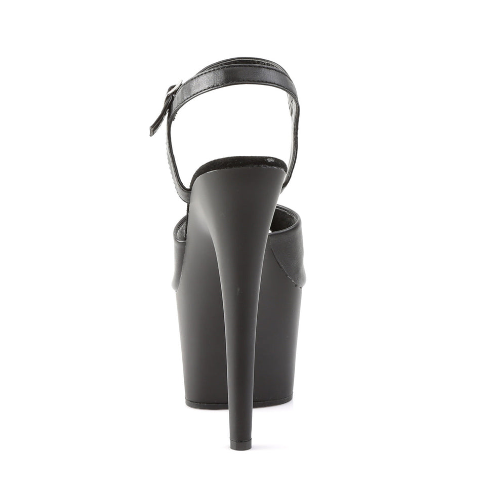 Pleaser Adore-709 in Black Vegan Leather/Black – Pleaser Shoes