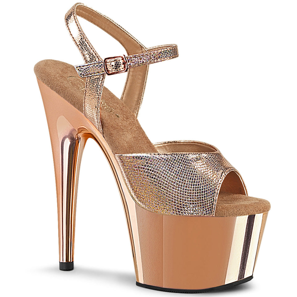 Pleaser Adore-709 in Gold/Rose Gold – Pleaser Shoes