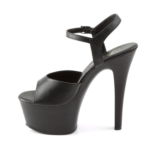 Pleaser Aspire-609 in Black Vegan Leather/Black – Pleaser Shoes