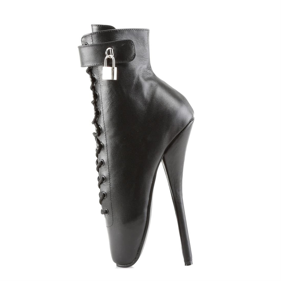 Devious Ballet-1025 in Black Leather – Pleaser Shoes