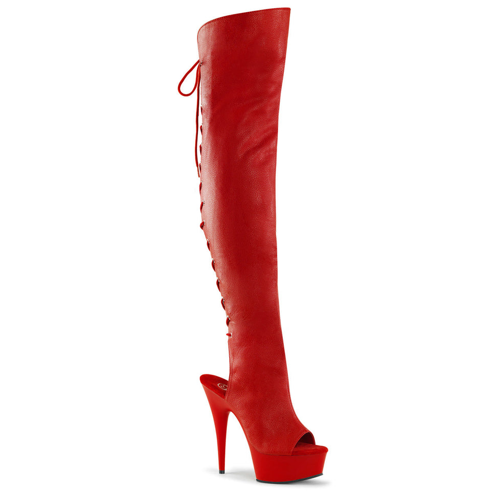 Pleaser Delight-3019 in Red – Pleaser Shoes