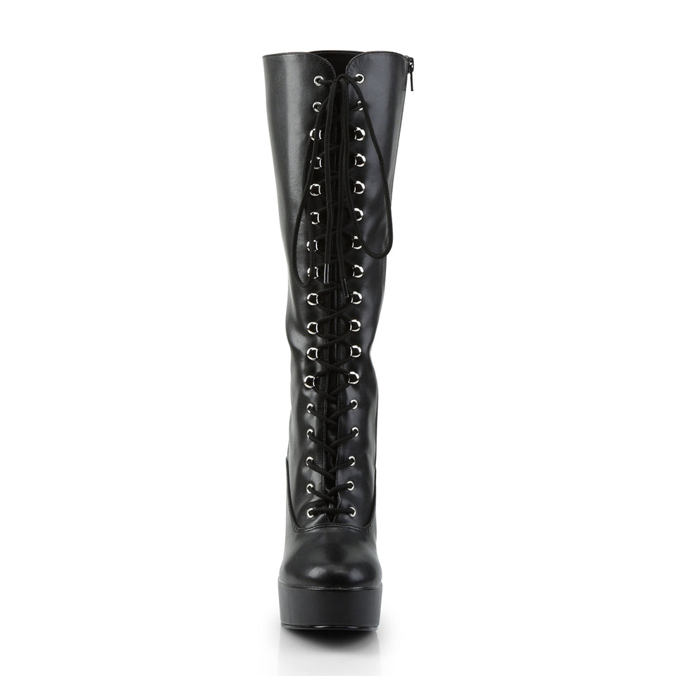 Pleaser Electra-2020 in Black Vegan Leather – Pleaser Shoes