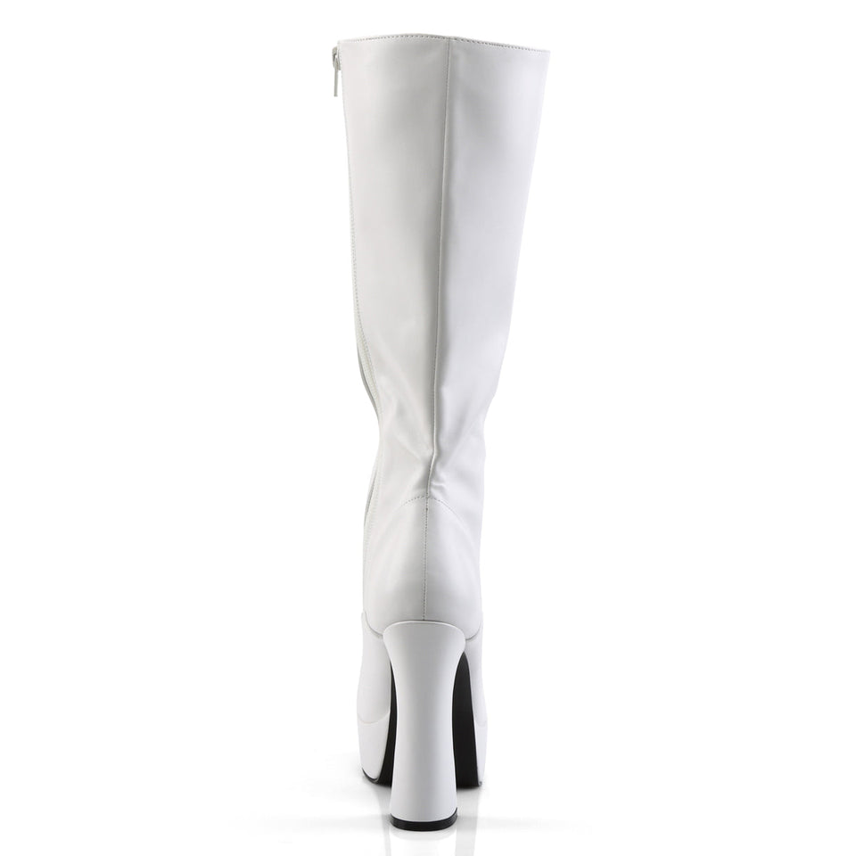 Pleaser Electra-2020 in White Vegan Leather – Pleaser Shoes