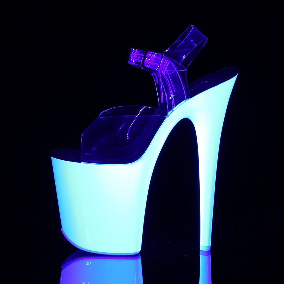 Pleaser Flamingo-808UV in Clear/White – Pleaser Shoes