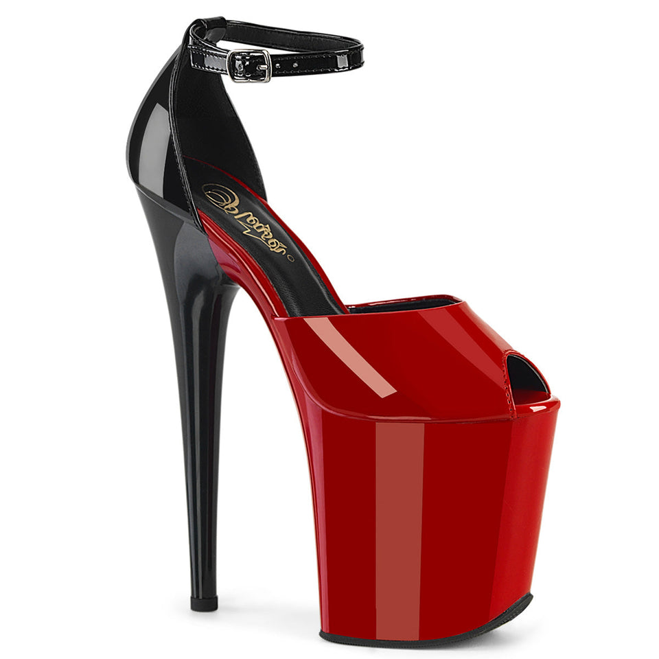 Pleaser Flamingo-868 in Red/Black – Pleaser Shoes