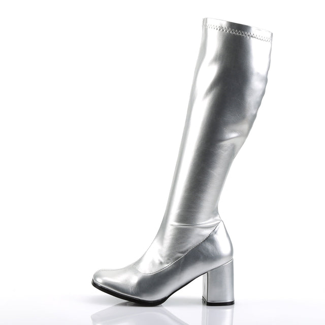 Funtasma Gogo-300 in Silver – Pleaser Shoes