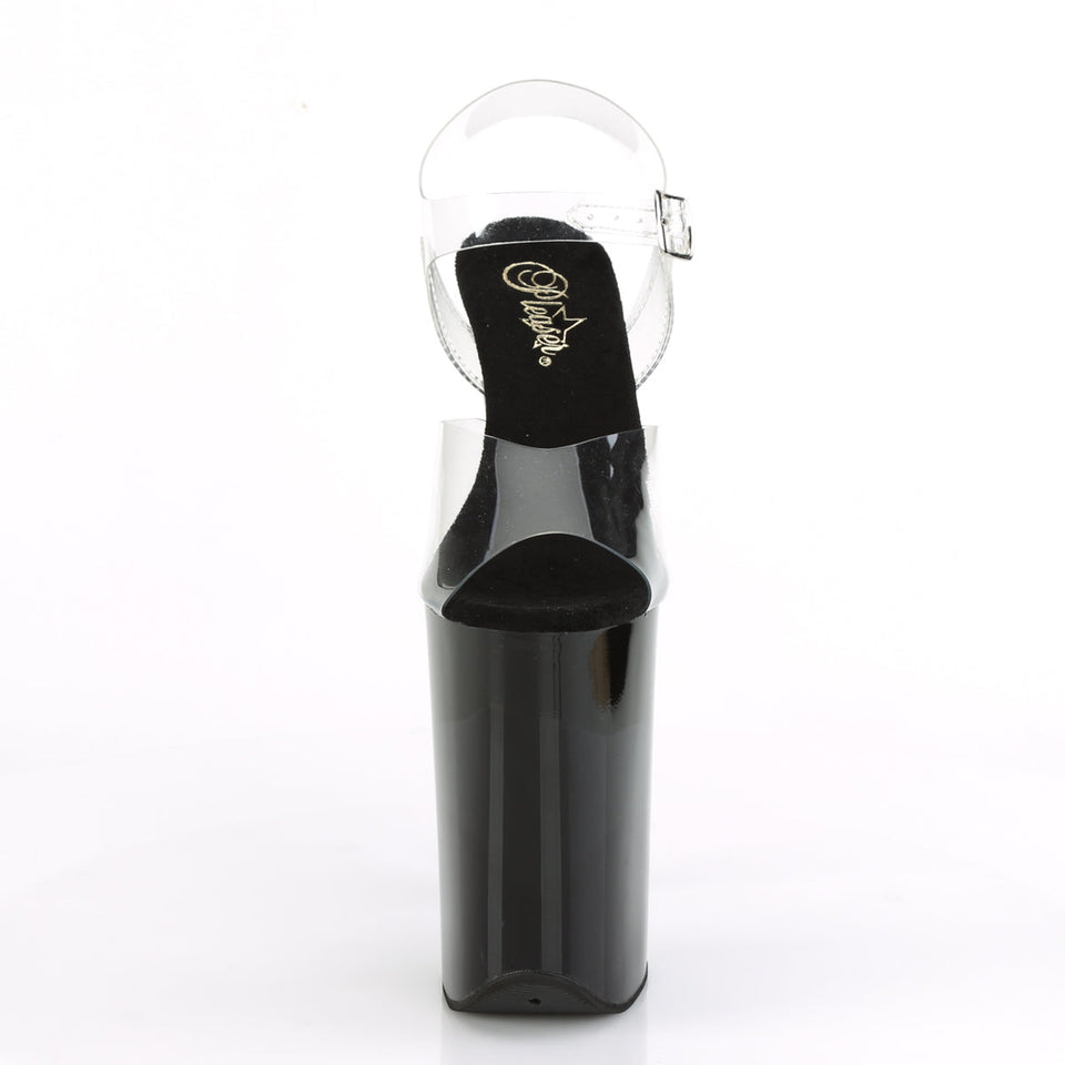 Pleaser Infinity-908 in Clear/Black – Pleaser Shoes