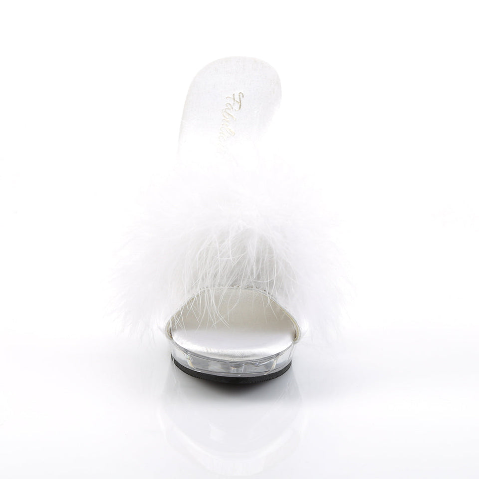 Fabulicious Lip-101-8 in White/Clear – Pleaser Shoes