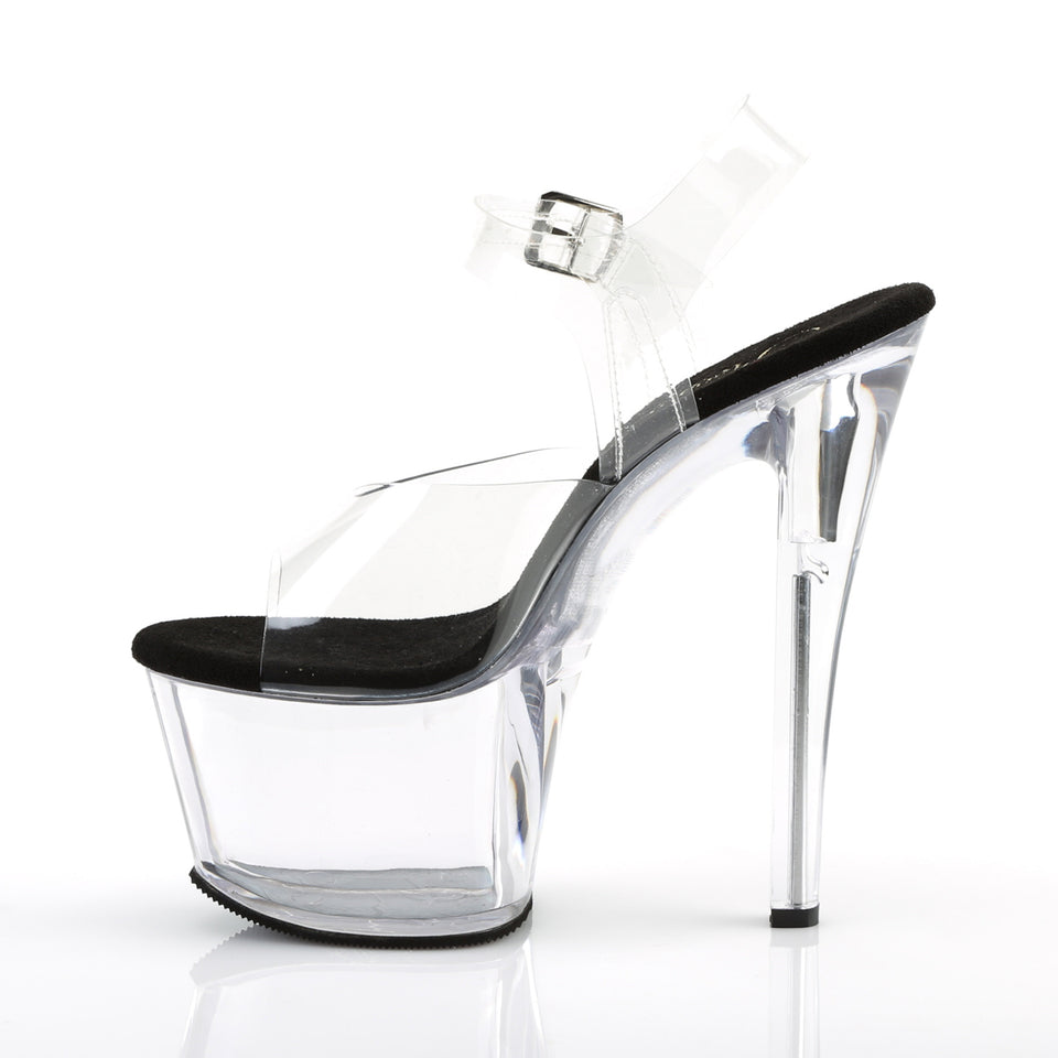 Pleaser Sky-308 in Black/Clear – Pleaser Shoes