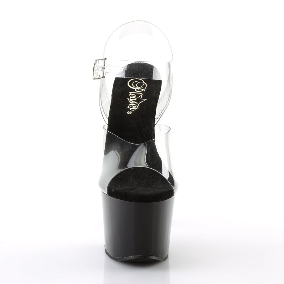 Pleaser Sky-308 in Clear/Black – Pleaser Shoes