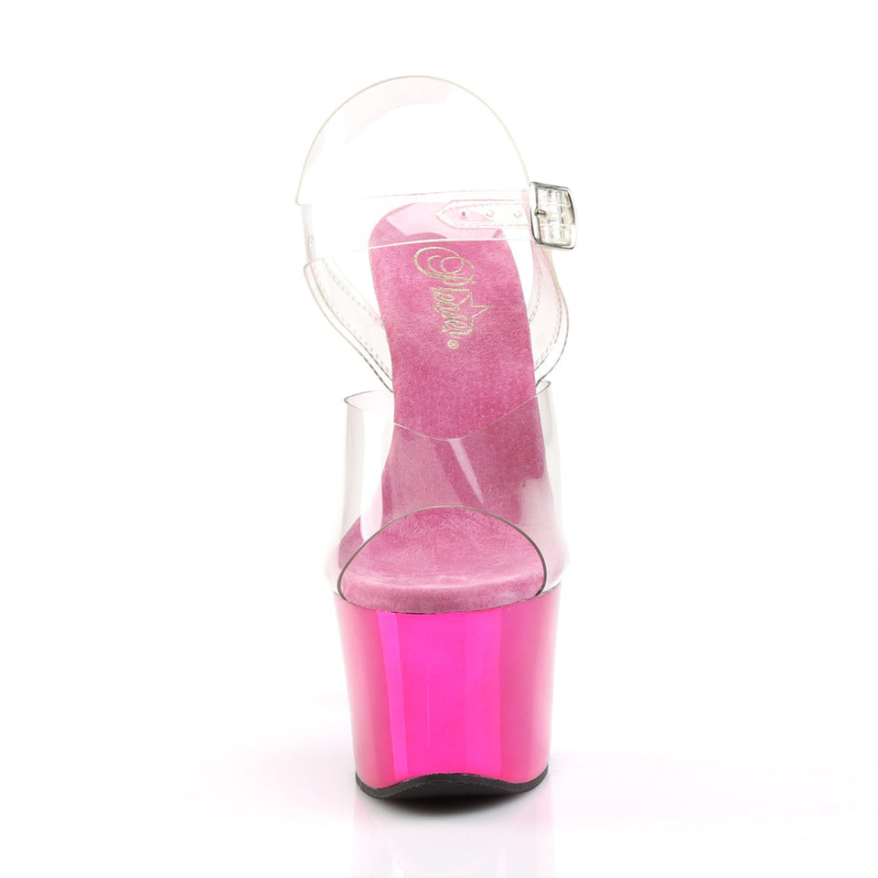 Pleaser Sky-308 in Clear/Pink – Pleaser Shoes
