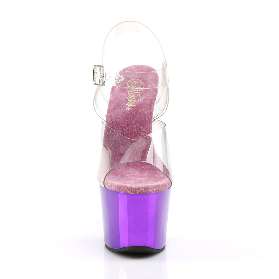 Pleaser Sky-308 in Clear/Purple – Pleaser Shoes
