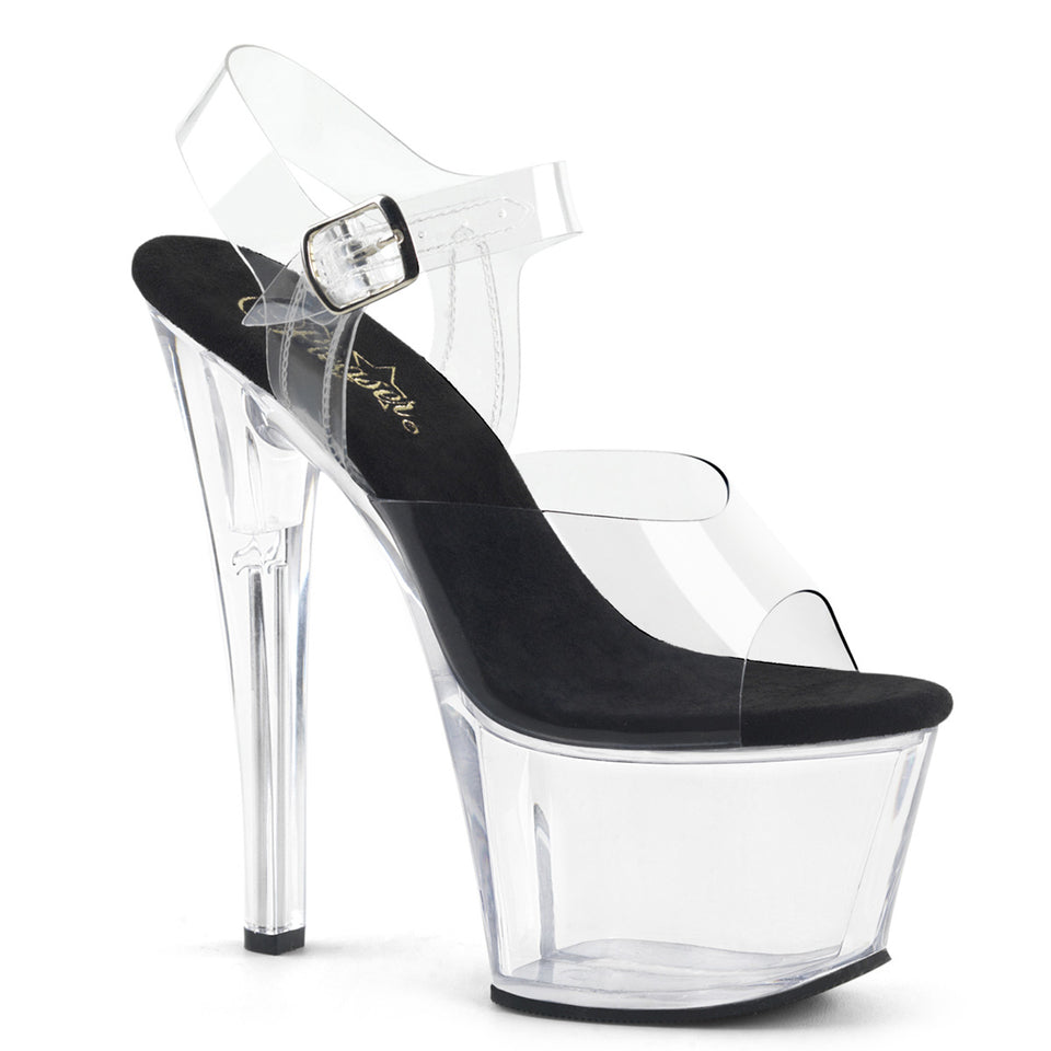 Pleaser Sky-308 in Black/Clear – Pleaser Shoes