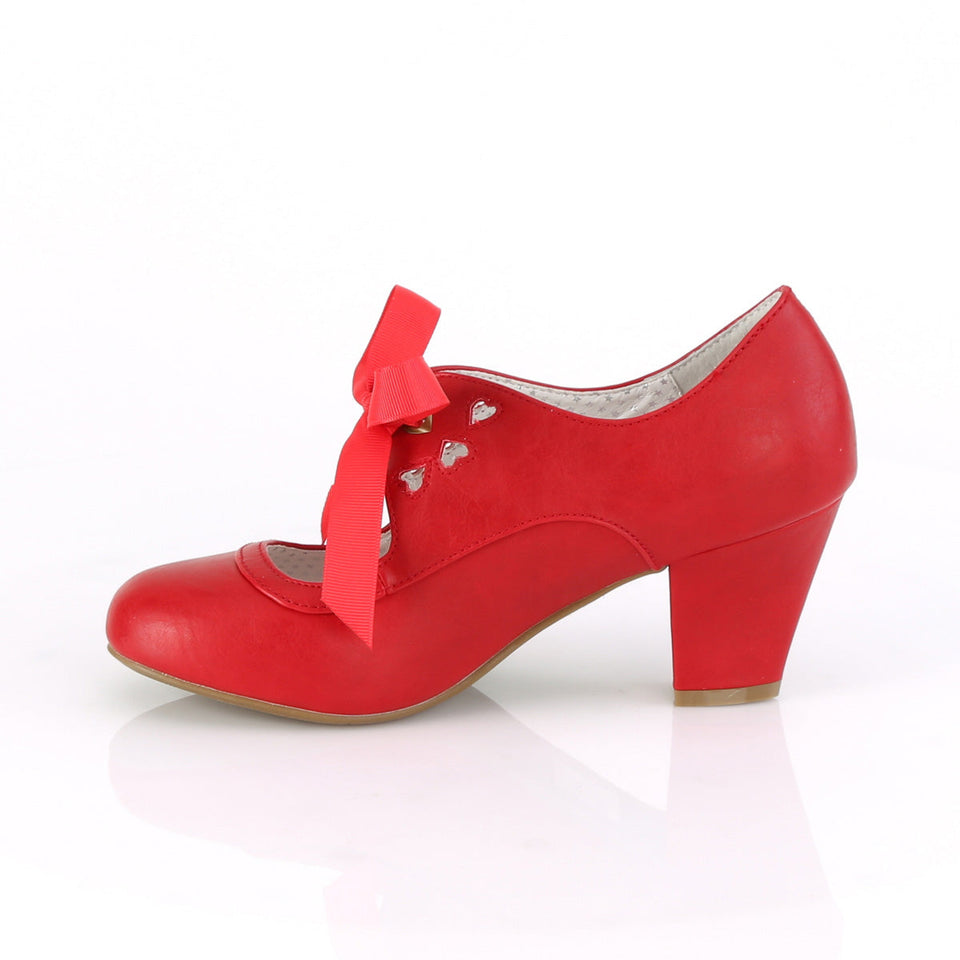 Pinup Couture Wiggle-32 in Red Vegan Leather – Pleaser Shoes