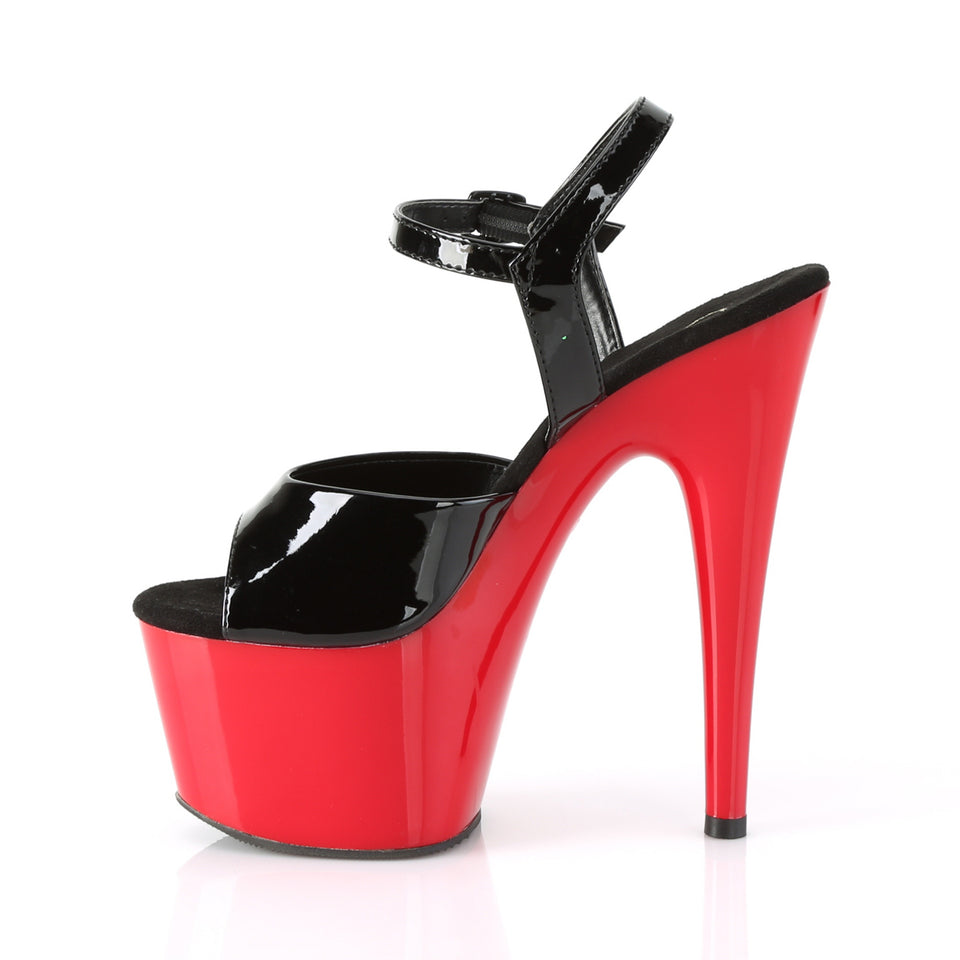 Pleaser Adore-709 in Black Patent/Red – Pleaser Shoes