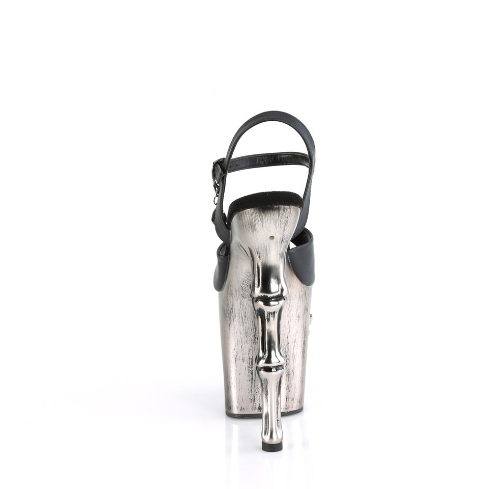 Pleaser Rapture-809-LT in Black Faux Leather/Gray – Pleaser Shoes